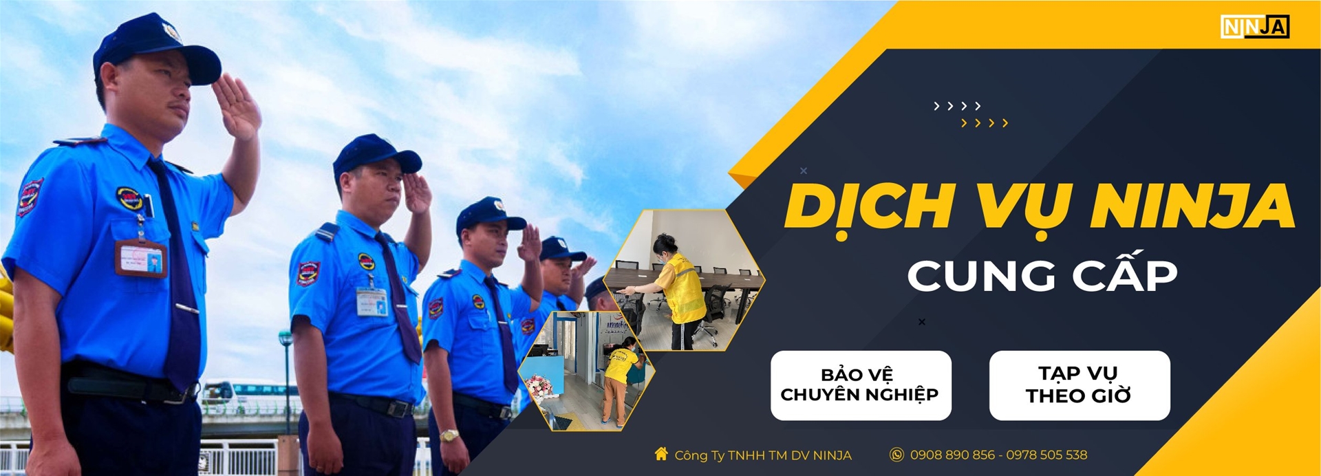 Dịch vụ bảo vệ chuyên nghiệp và tạp vụ uy tín | Công ty Ninja
